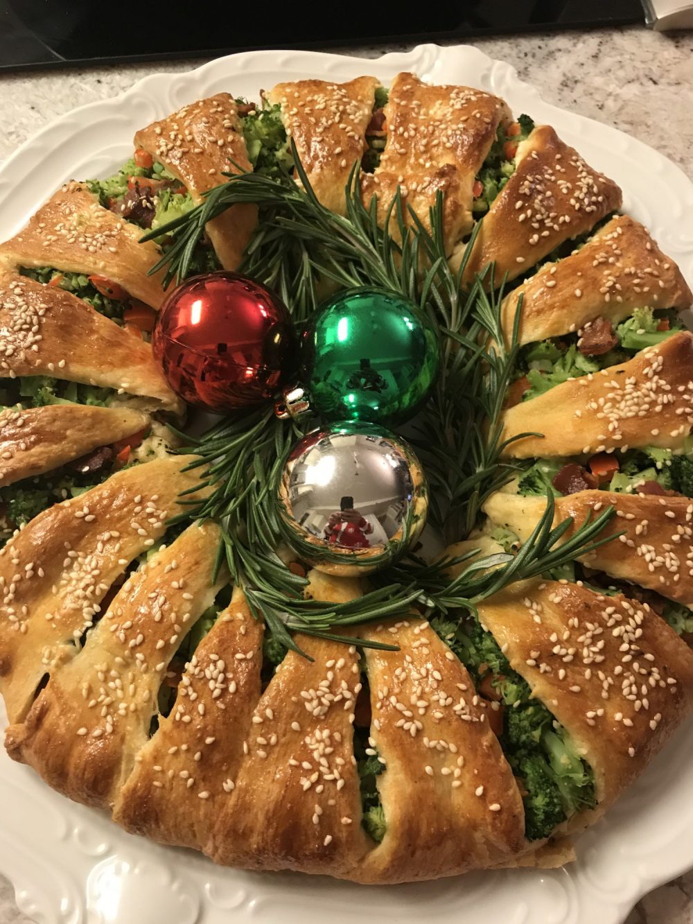 Crescent Roll Christmas Wreath Appetizer – Let's Eat!